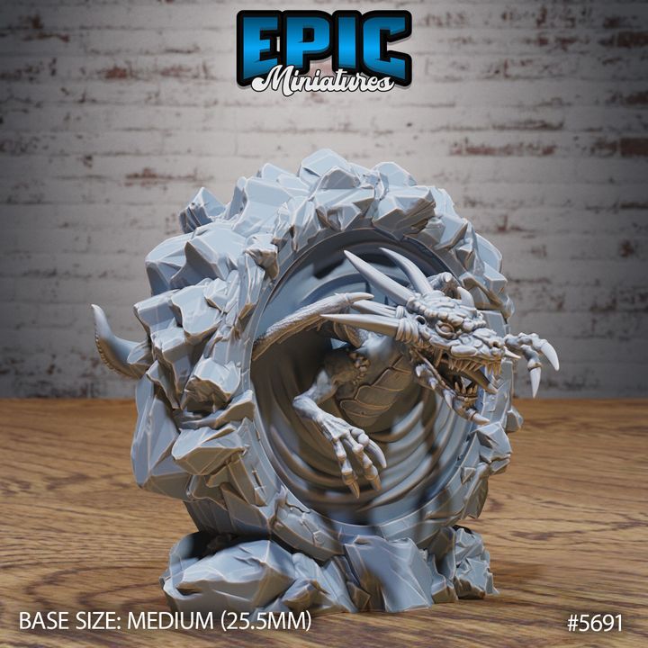 3D Printable Abyss Drake Portal / Dragon Demonic Creature / Flying Dragonborn Demon / Evil Beast ...